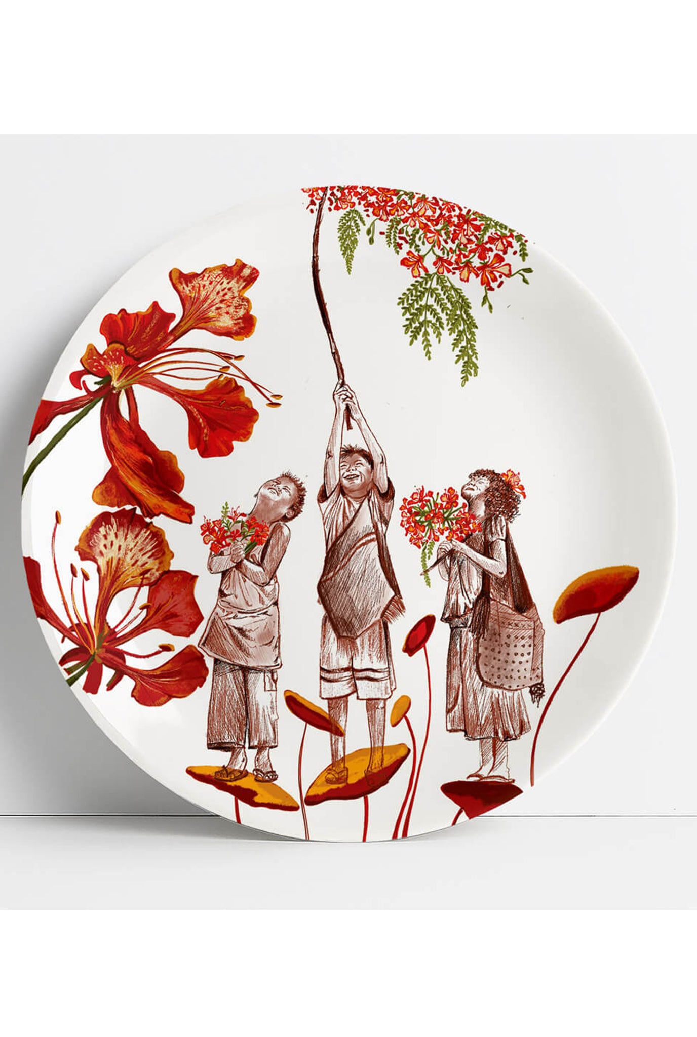 Gulmohar Tree Decor plate – JODI