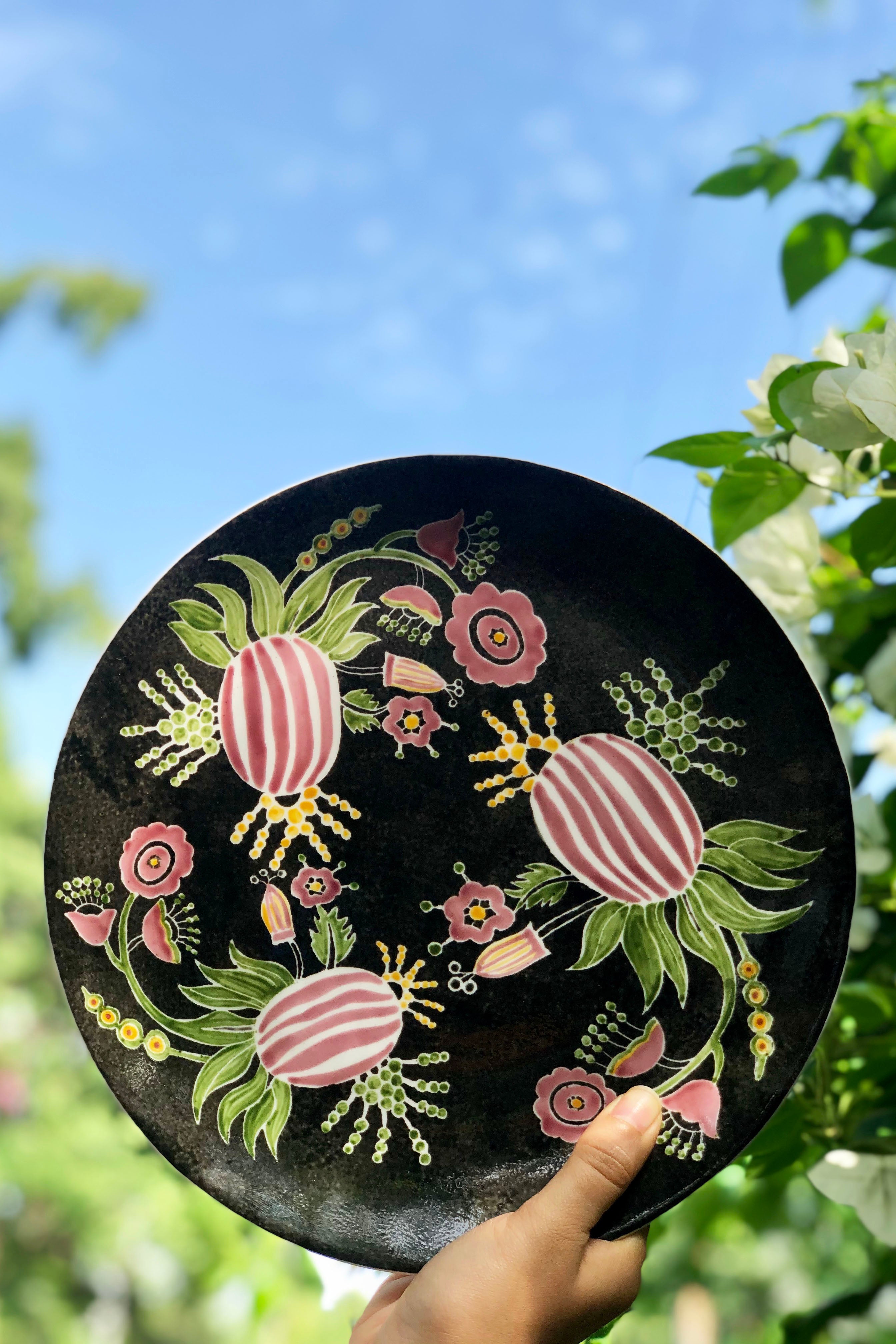 JODI HAND PAINTED PINE PLATE